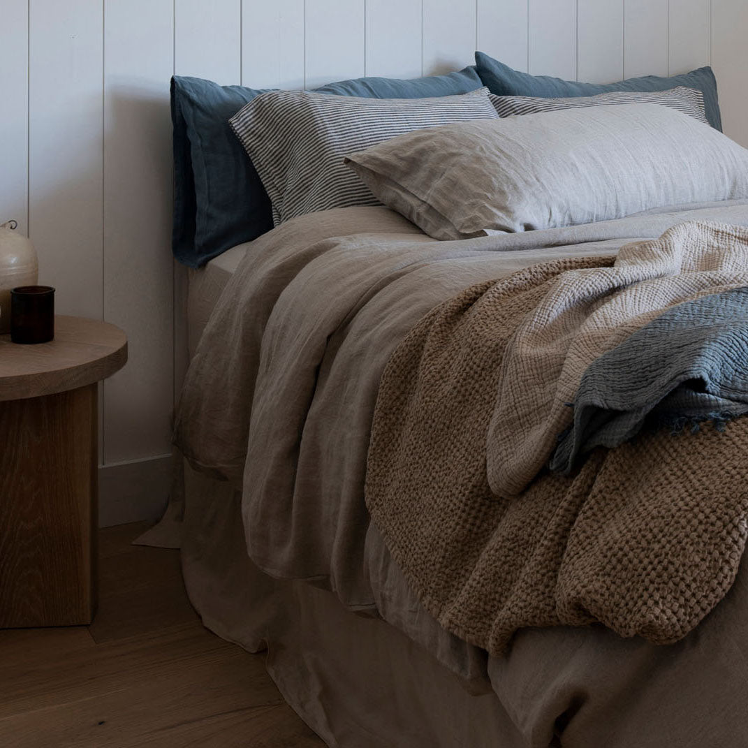 Natural European Linen Duvet Cover - Storm [Made to Order Color ...